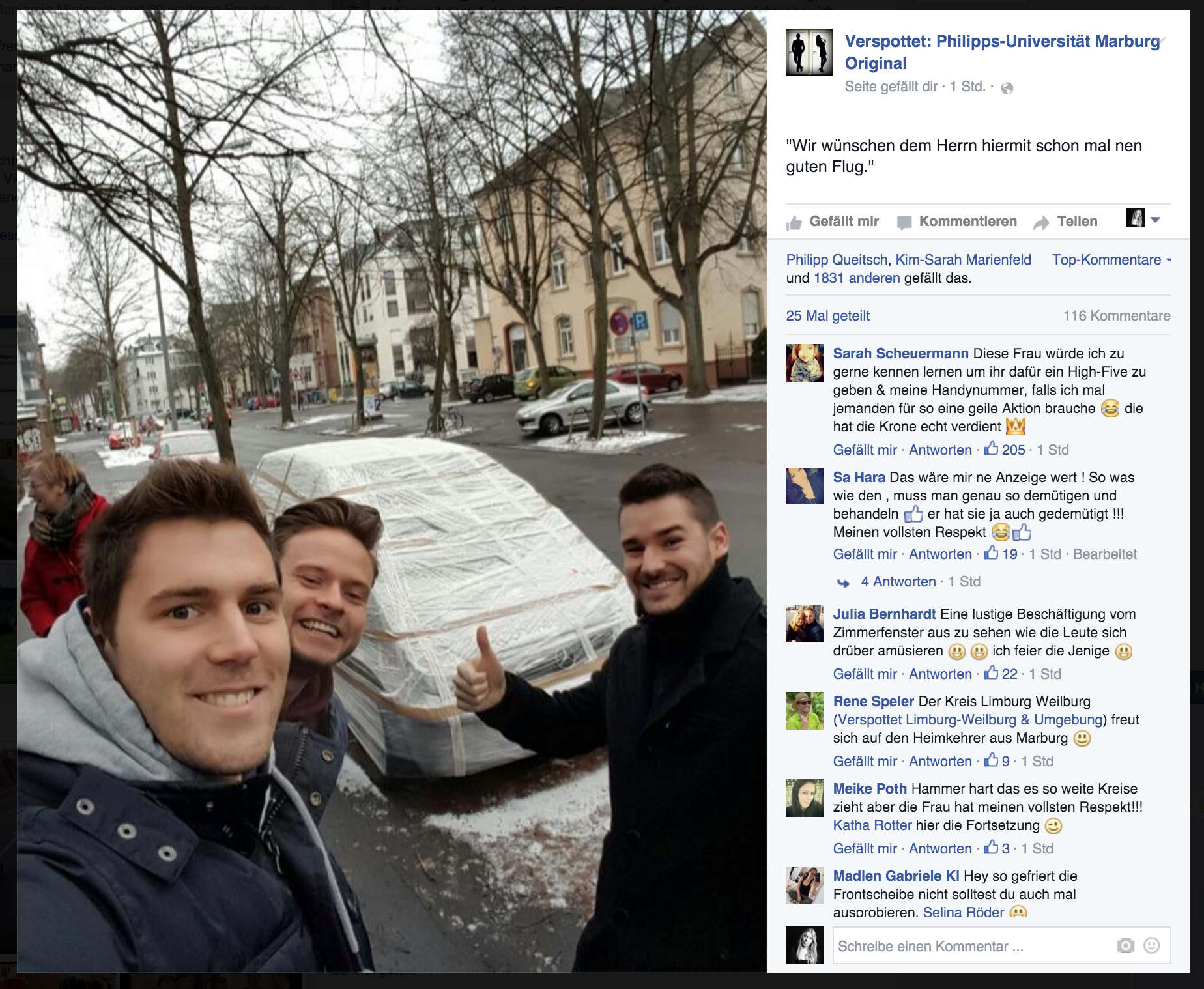 Wie ein verpacktes Auto in Marburg viral geht und zeigt, wie scheiße ...